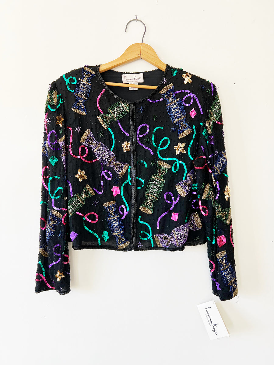 Vintage y2k Beaded Silk NYE jacket / – Eleventh House Vintage