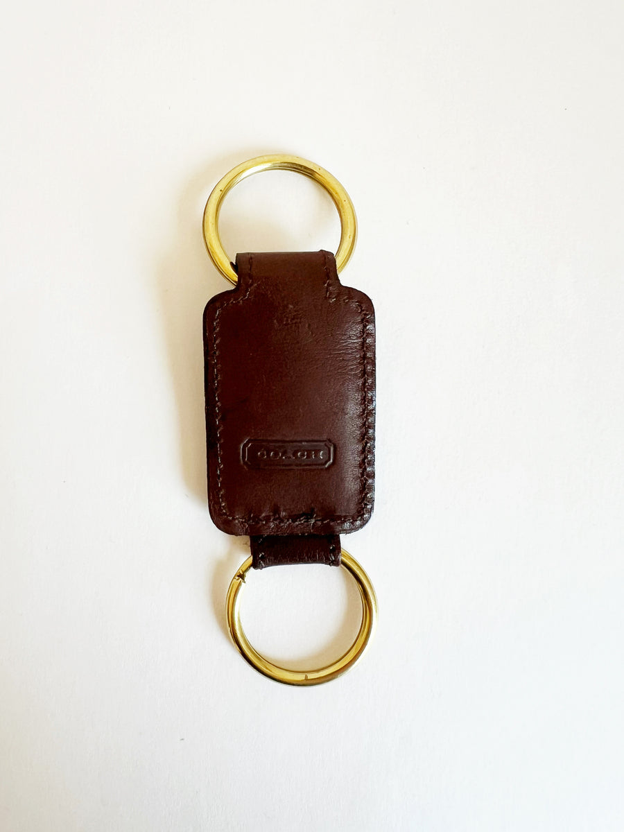 1990s Vintage Coach Brown Leather Valet Key Fob – Eleventh House Vintage